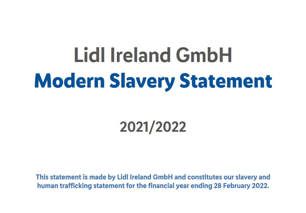 Modern Slavery Statement - Lidl